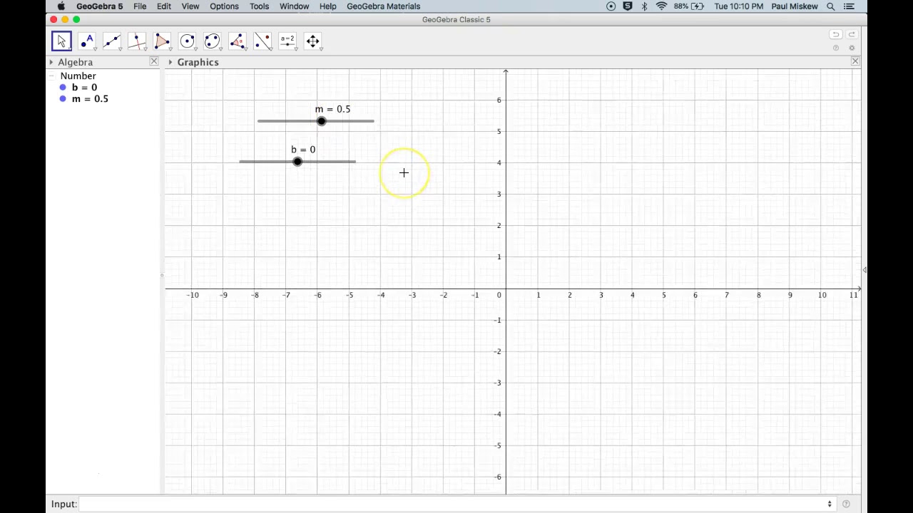 Geogebra Introduction 1 - Creating Sliders