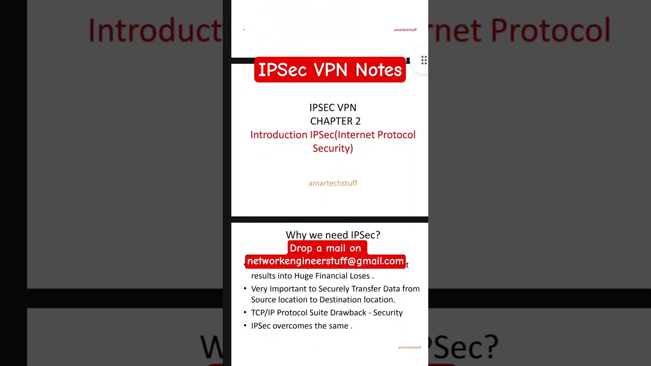 Free IPSec VPN Notes #networkengineerstuff #amartechstuff #ccna #ipsec