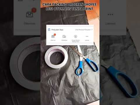 CARA PACKING ORDERAN DARI SHOPEE RESI OTOMATIS TANPA PRINT #shorts #shopee