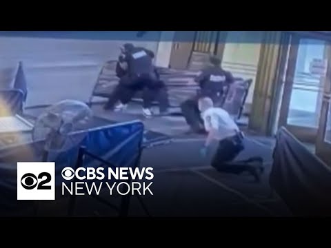 Video shows man attacking Manhattan court officers