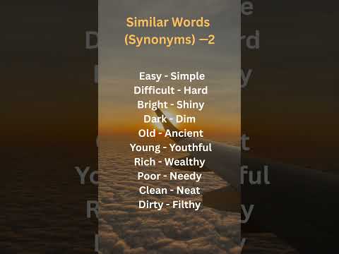 Similar words (synonyms) -2| @Speakuya #englishspeaking #englishpractice #similarwords #synonyms