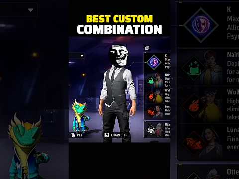BEST CUSTOM COMBINATION 😱 | BEST CUSTOM CHARACTER COMBINATION | CHARACTER COMBINATION #shorts