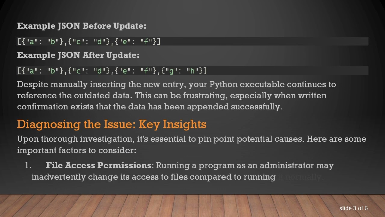 Resolving the Python Does Not Read Updated JSON Data Issue