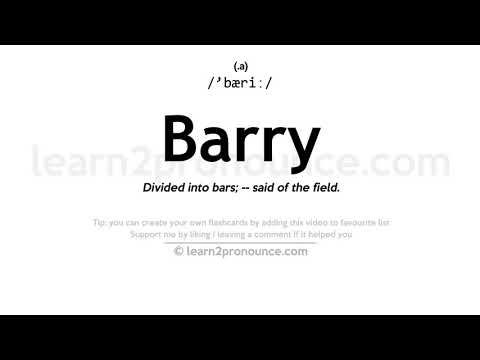 Pronunciation of Barry | Definition of Barry
