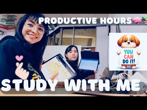 7-Hours Study With Me | Real-Time Productivity-UBC Library| Background Noise-Pomedoror Timer 60/10