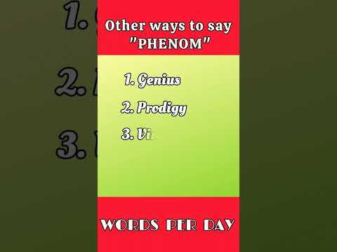 Another word for "PHENOM" #englishlearners #englishlearning #youtubeshorts