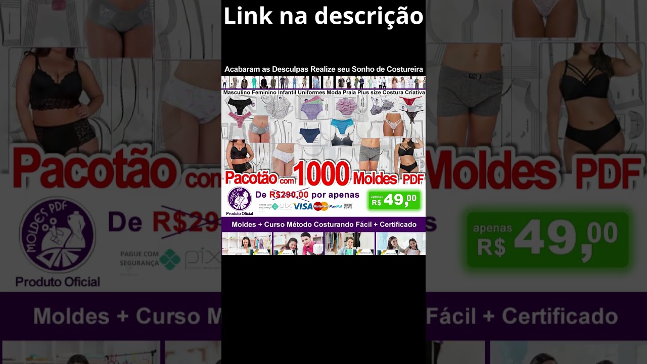 Pacote com mais de 700 Moldes Digitais em PDF para Roupas completas