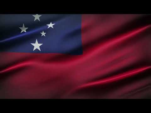 🚩Samoa Flag Waving | GREEN SCREEN & CHROMA MATTE🚩