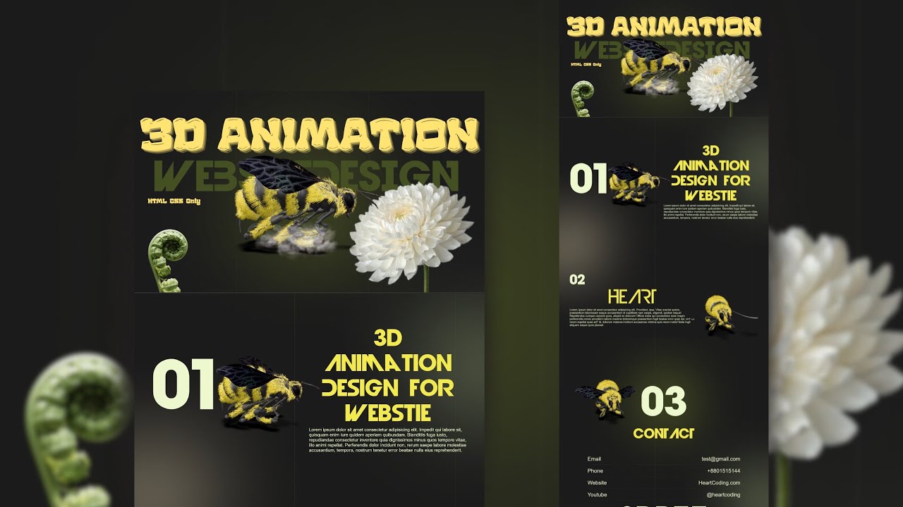 Make A 3D Model Animation Website Using Only HTML & CSS | Step By Step Tutorial