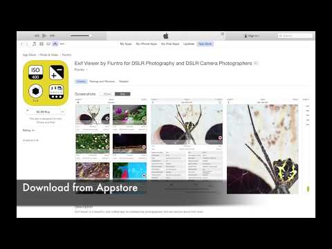 Exif viewer iOS App Fluntro: How to view & remove EXIF Meta data on iPhone & iPad DSLR Photographers