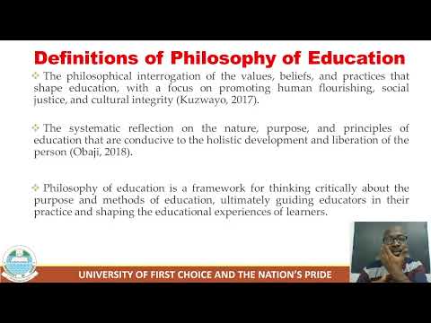 The Concept of Philosophy of Education