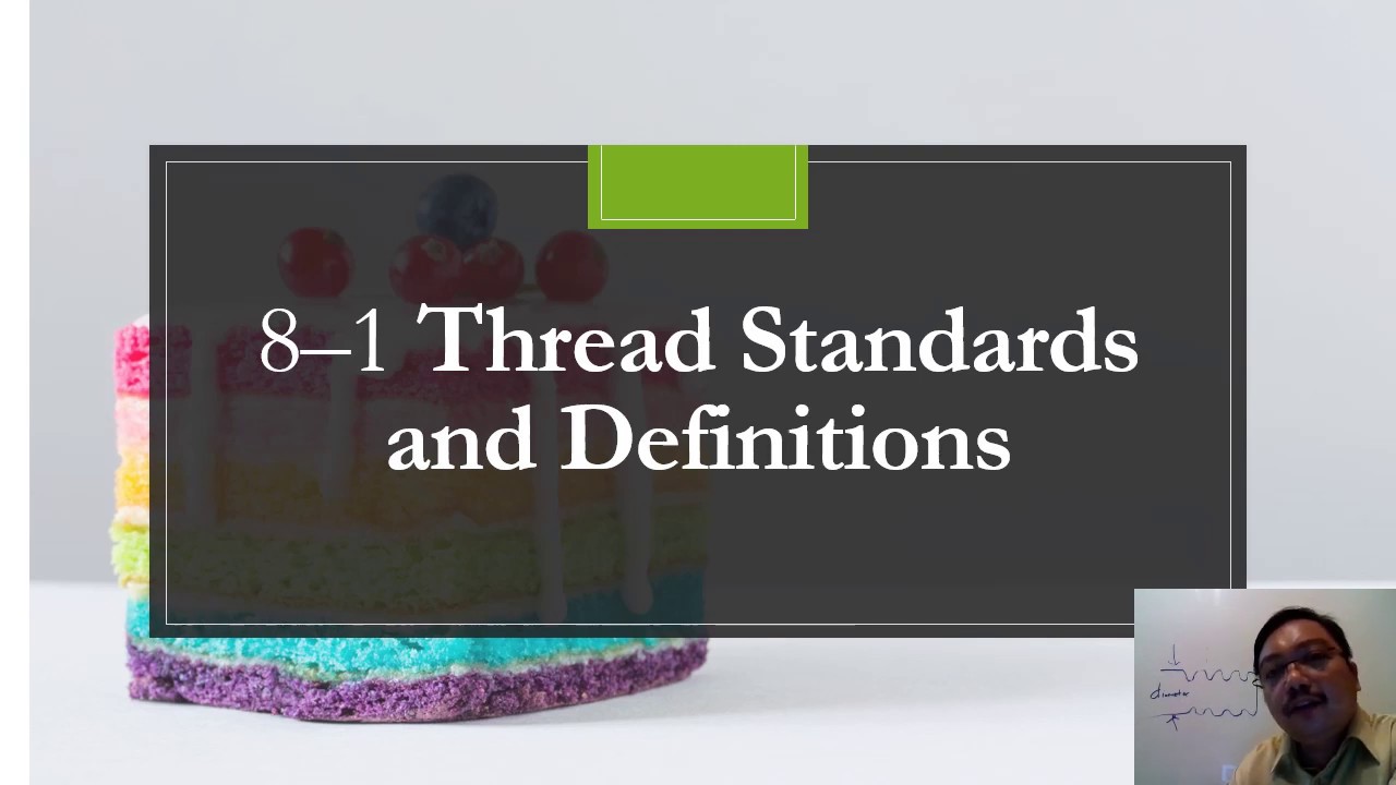 8–1 Thread Standards and Definitions