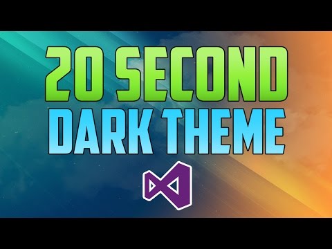Visual Studio 2015 : How to Change to Dark Theme