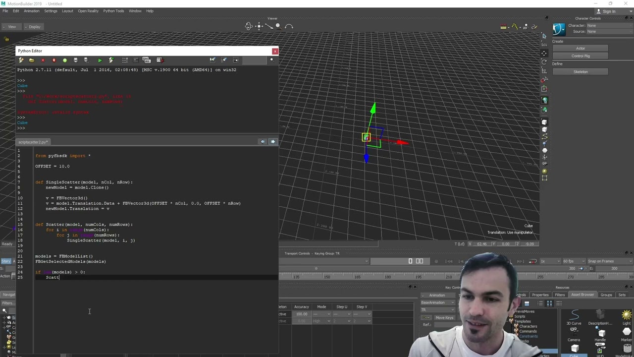 Python Script Device in MotionBuilder, Creating a Simple Simulation