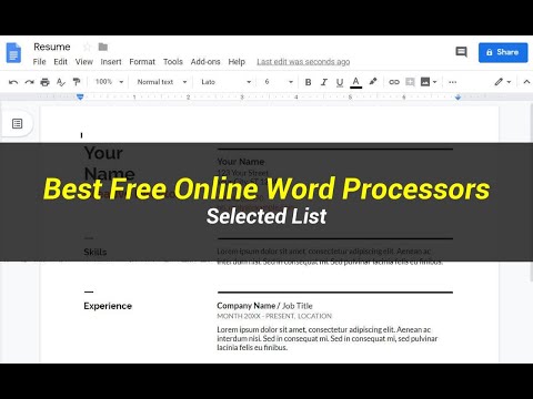 5 Best Free Online Word Processors | Selected List