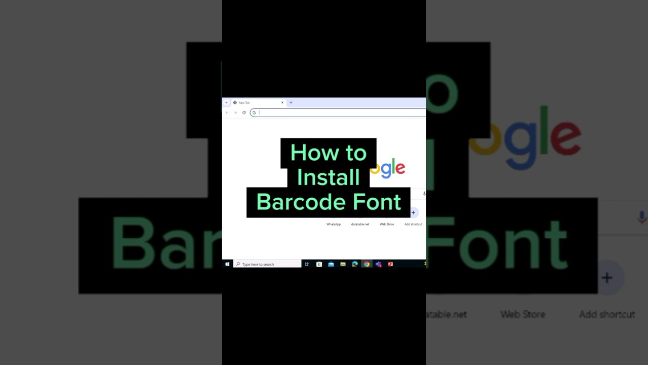 MS Excel: How to Install Barcode Font 💯 #barcode #install #exceltips