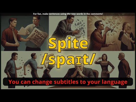 Spite meaning with 5 examples