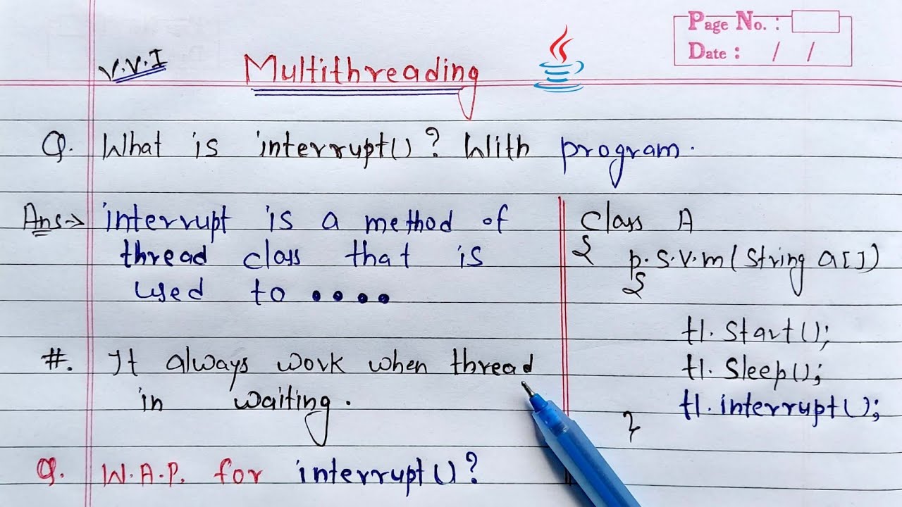 interrupt() method in java multithreading | Learn Coding