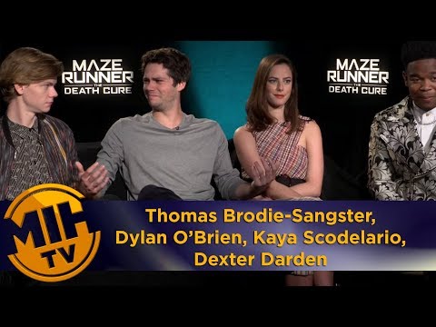 Maze Runner Thomas Brodie-Sangster, Dylan O'Brien, Kaya Scodelario, Dexter Darden Interview