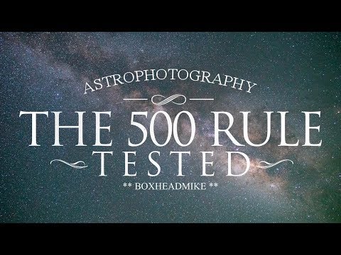 The 500 rule - tested (astrophotography)