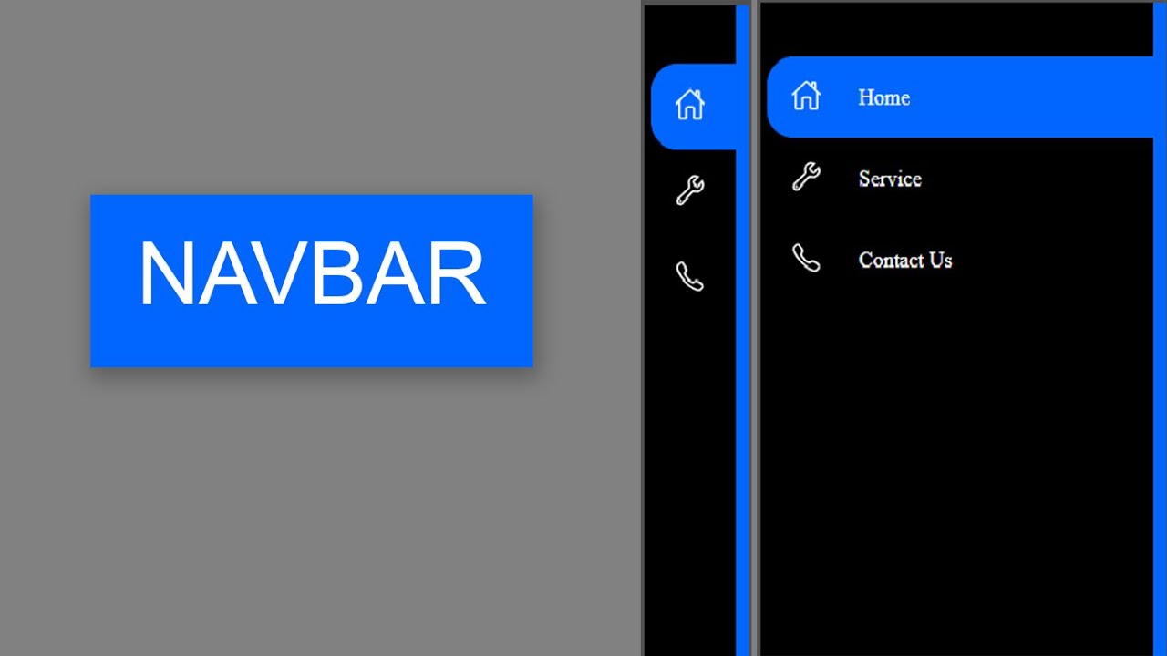 Animated Sidebar Menu using HTML+ CSS | Tutorial