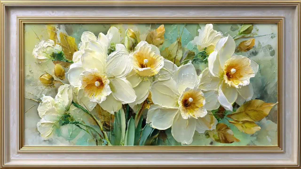 Luxury Spring Flowers | Daffodils Art Frame | 4K TV Gallery