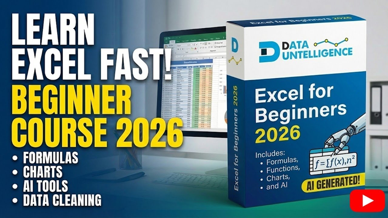 Excel for Beginners 2026: Master the Basics + AI Tricks in 40 Minutes!