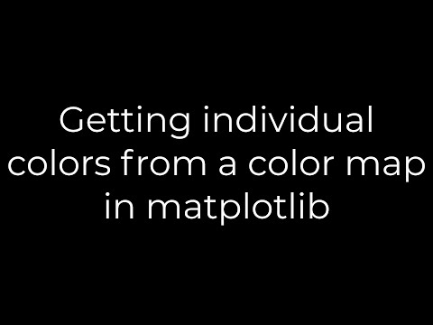 Python :Getting individual colors from a color map in matplotlib(5solution)