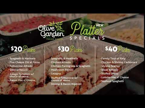 NEW Olive Garden Family Platters
