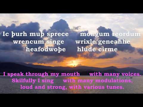 An Anglo-Saxon Old English Riddle ("Ic þurh muþ sprece")
