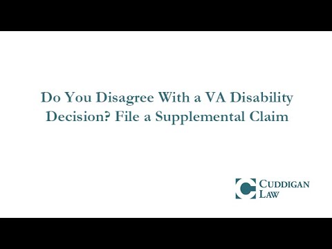 Do You Disagree With a VA Disability Decision? File a Supplemental ...