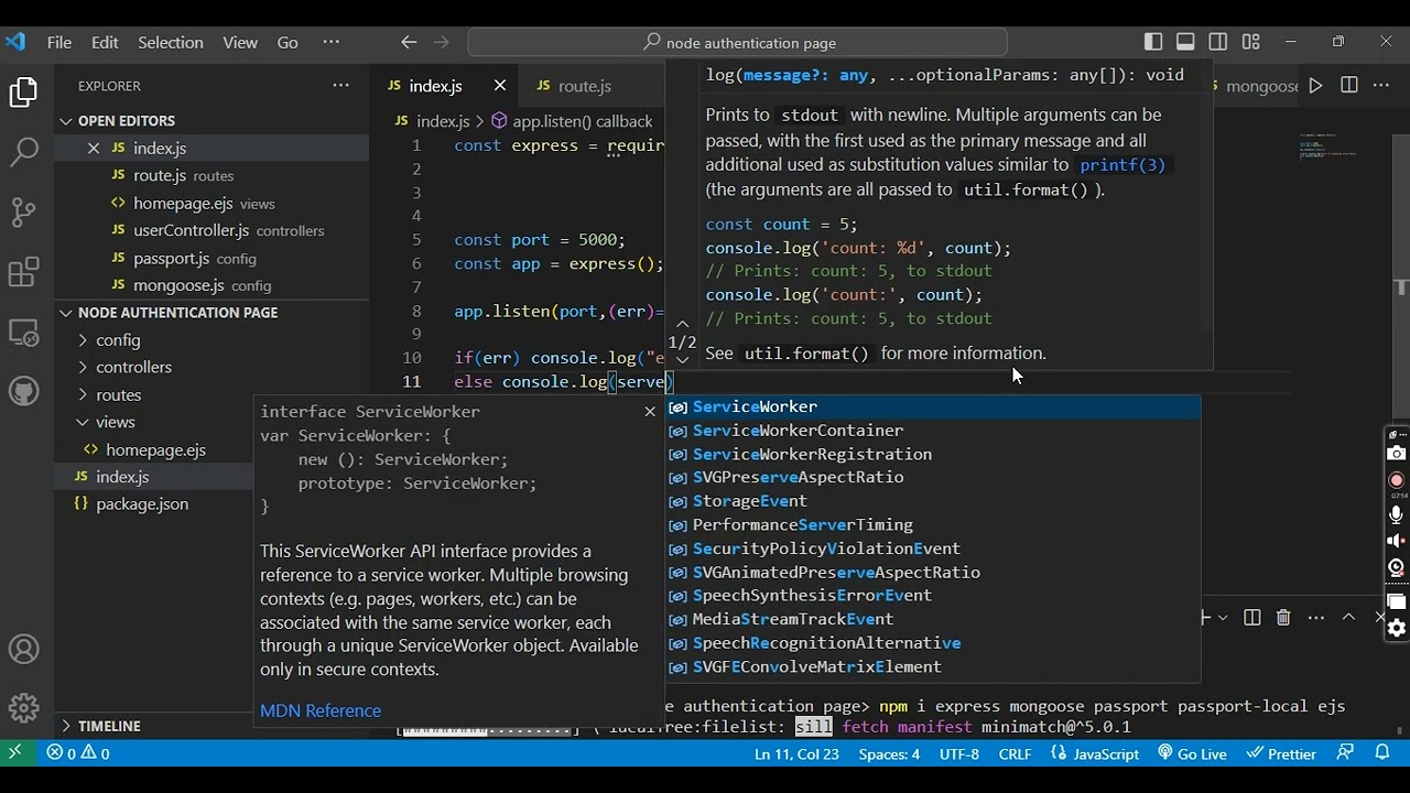 backend skill test node js Authentication page Coding Ninja