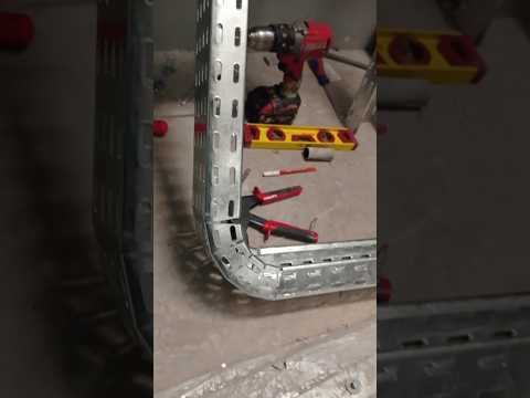 HOW TO MAKE 90 DEGREE ELBOW OR RAISER,100MM X 50MM CABLE TRAY #electrical #cable #cabletray