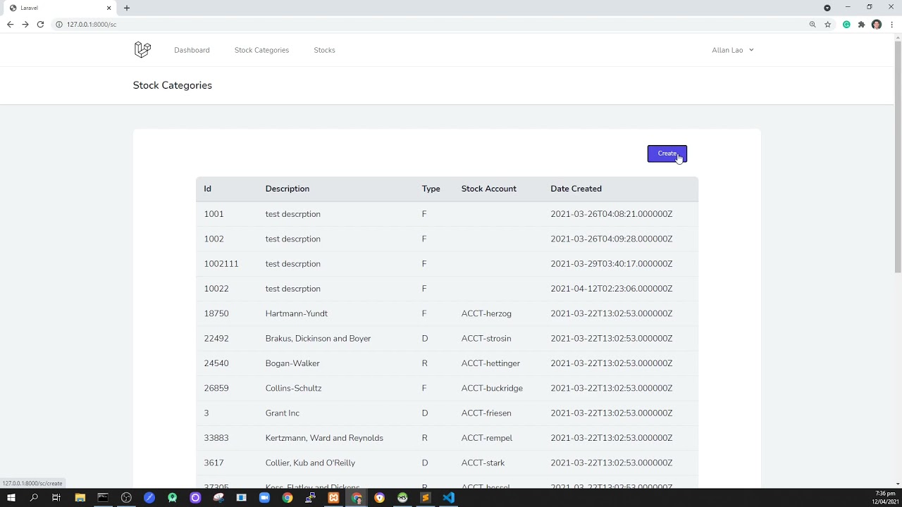 Tailwind CSS + Laravel + Vue 3 CRUD (Create)