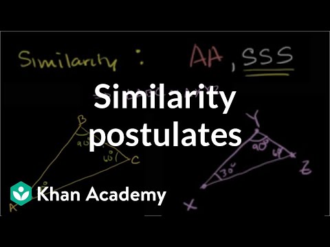 Triangle similarity postulates/criteria (video) | Khan Academy