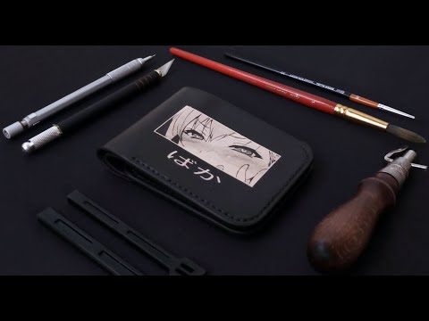 Handmade anime wallet. Real leather craft