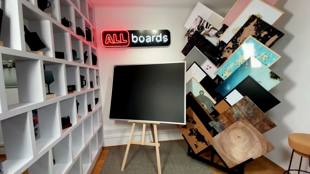 Magnetic Chalkboard 120x90 cm Black | Premium EXPO Frame | ALLboards