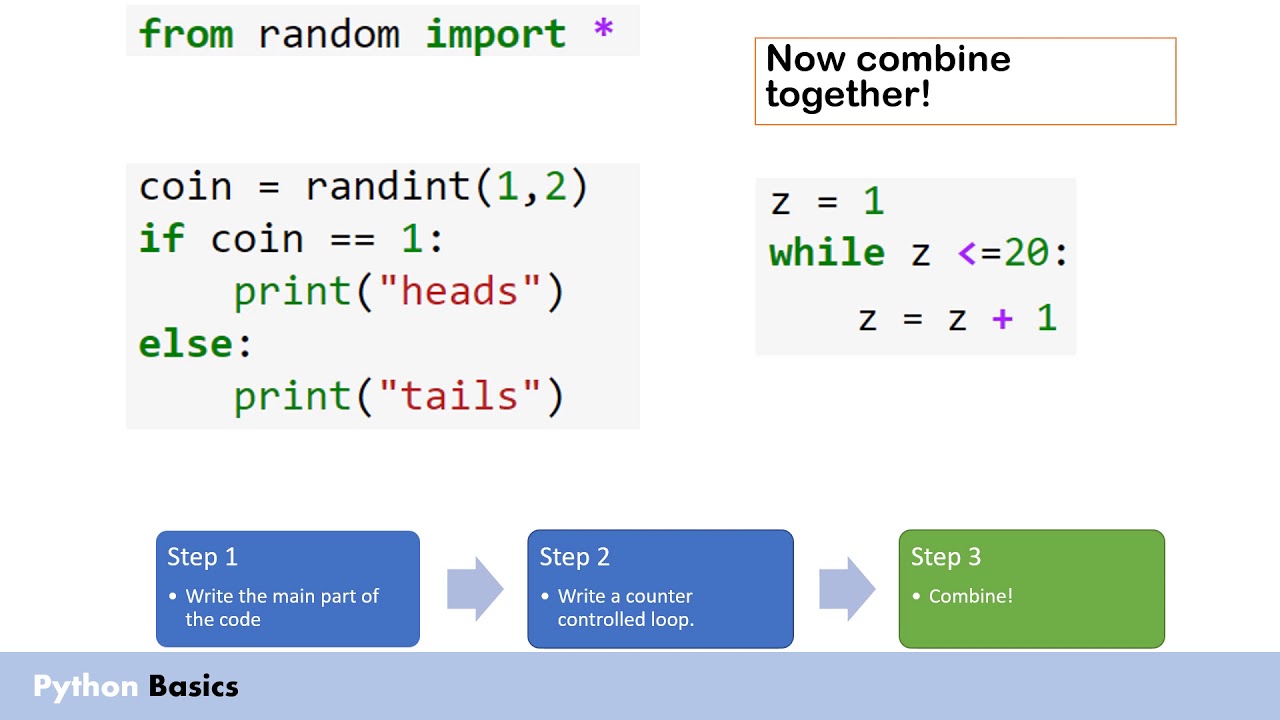 Python basics - While loops part 2 - Problem solving with counter loops