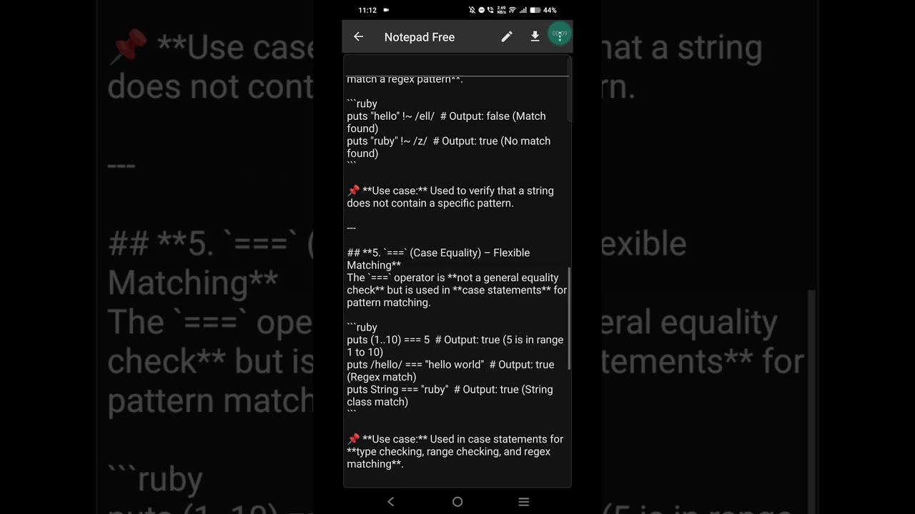 Ruby Equality Operators (==, !=, =~, !~, ===) Explained – Deep Dive & Use Cases