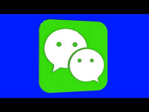 WeChat Blue Screen Logo Loop Chroma Animation