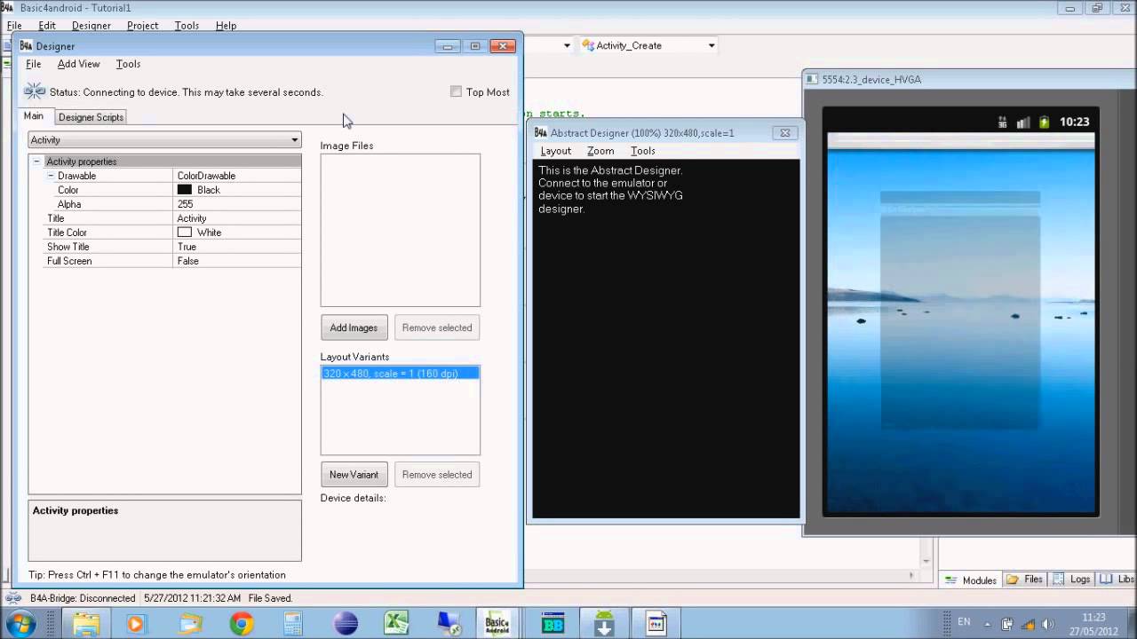 Android Programming using Basic4Android    Tutorial 1