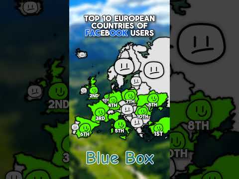 Top 10 European Countries of Facebook Users #europe #map #map #mapper #mapping #facebook #shorts