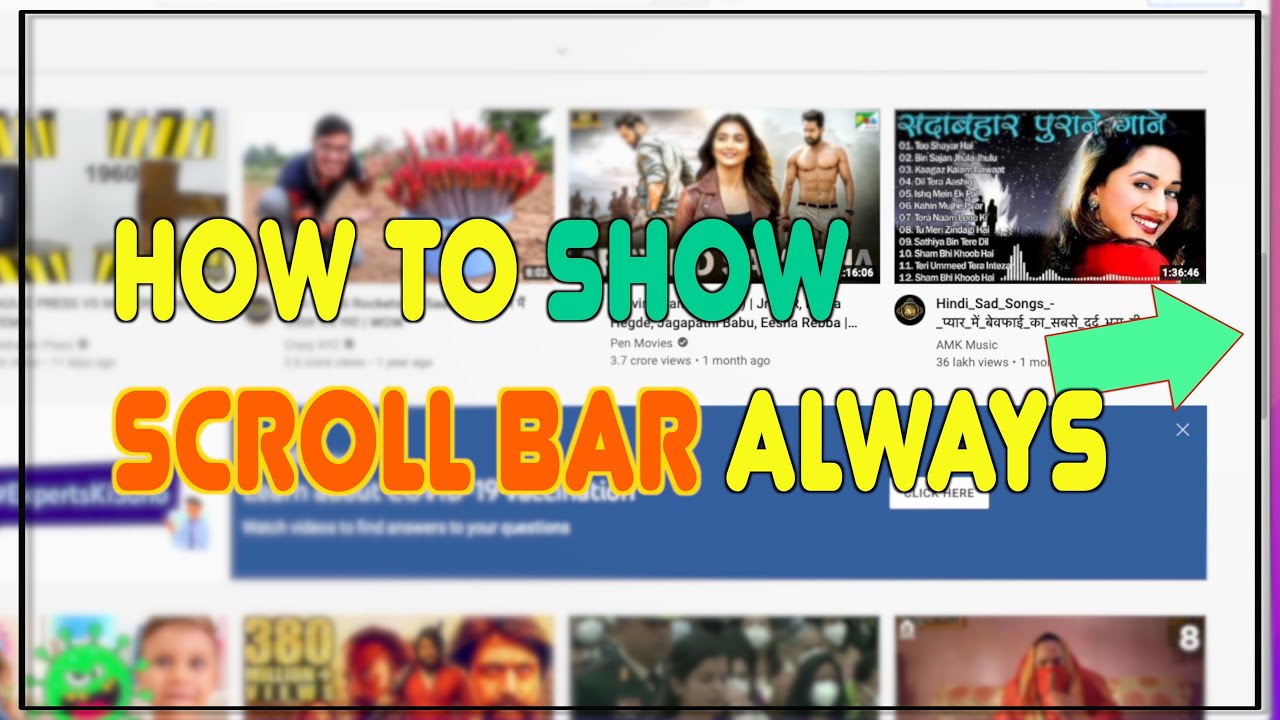 How to show SCROLLBAR always