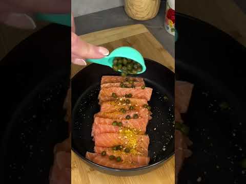 Raw salmon in capers marinated. #rawsalmon #capers #recipe #fishrecipe