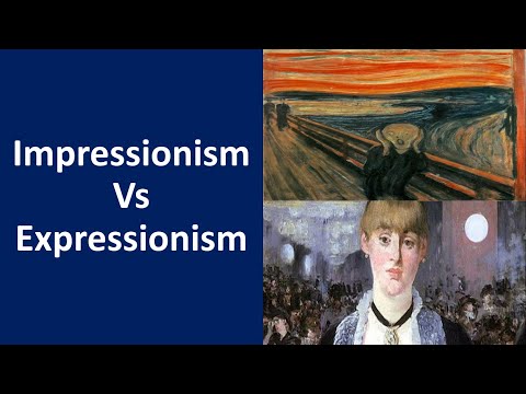 Expressionism and impressionism explained in Urdu/Hindi with examples