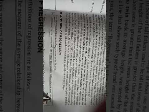 Meaning of regression in business statistics