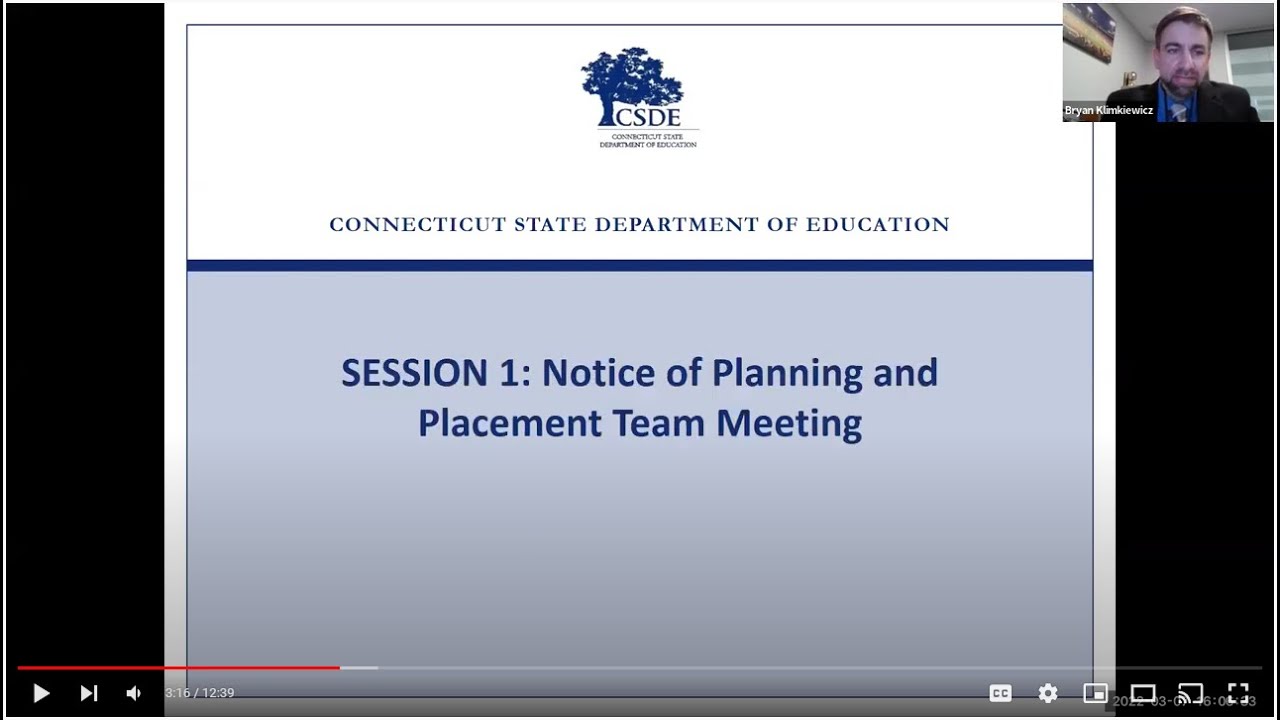 CT-SEDS IEP Preview Series - Session 1: Notice of PPT Meeting (3/7/22)