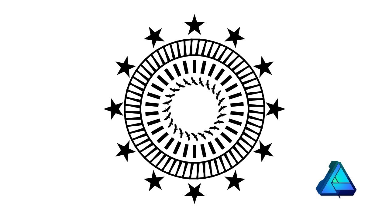 Repeating Shape on a Circular Path - Affinity Designer Tutorial