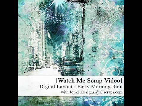 Watch Me Scrap - Digital Scrapbook Layout Early Morning Rain