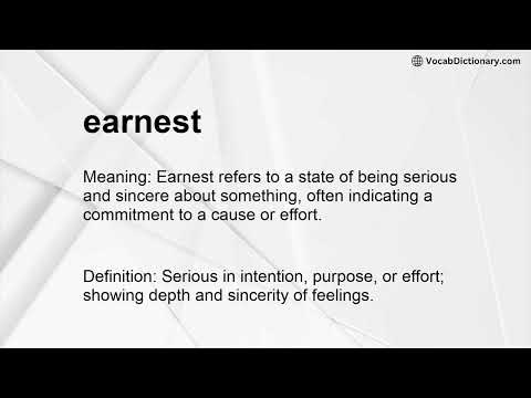 earnest Meaning